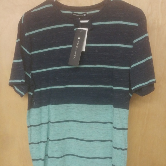 Ocean Current | Shirts | Ocean Mens Gunner Stripe Knit Short Sleeve ...